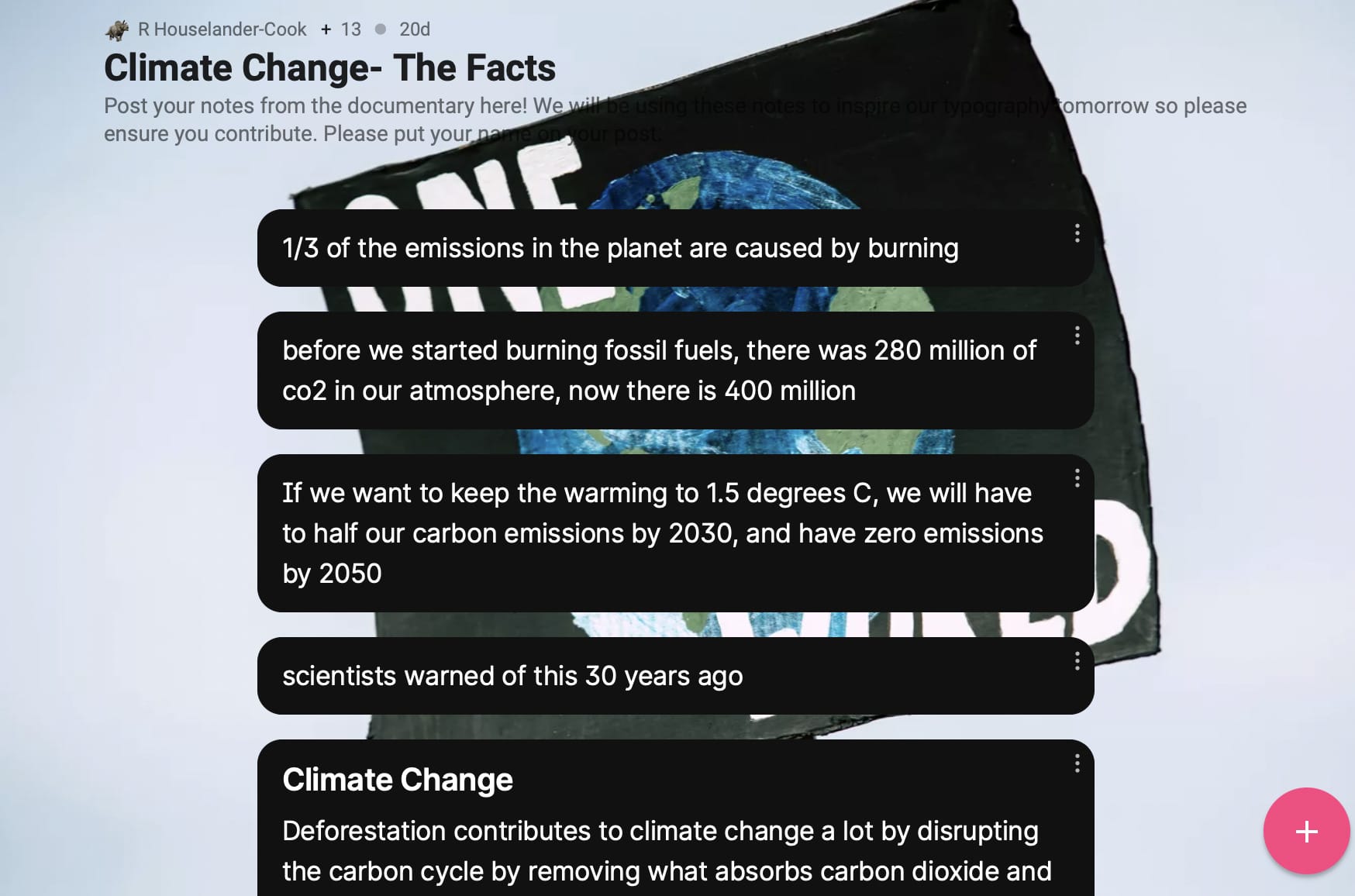 promoting climate change awareness in your Art & Design projects