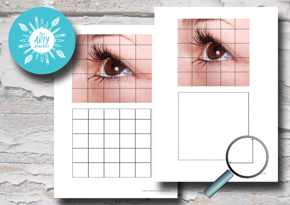 Eye Grid Drawing 2 - The Arty Teacher