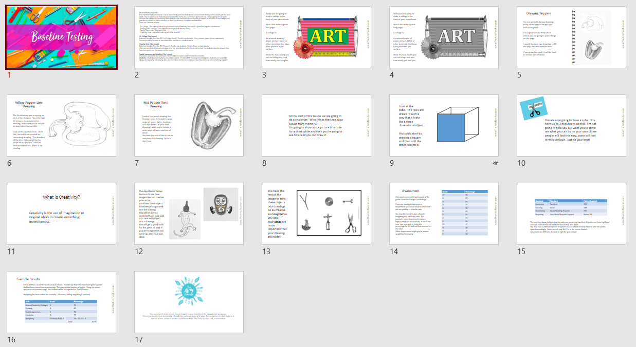 Baseline Assessment in Art - The Arty Teacher