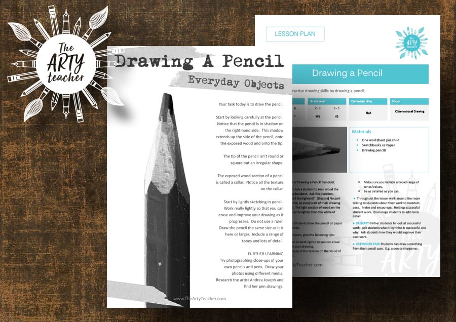 Drawing a Pencil Cover Lesson - The Arty Teacher