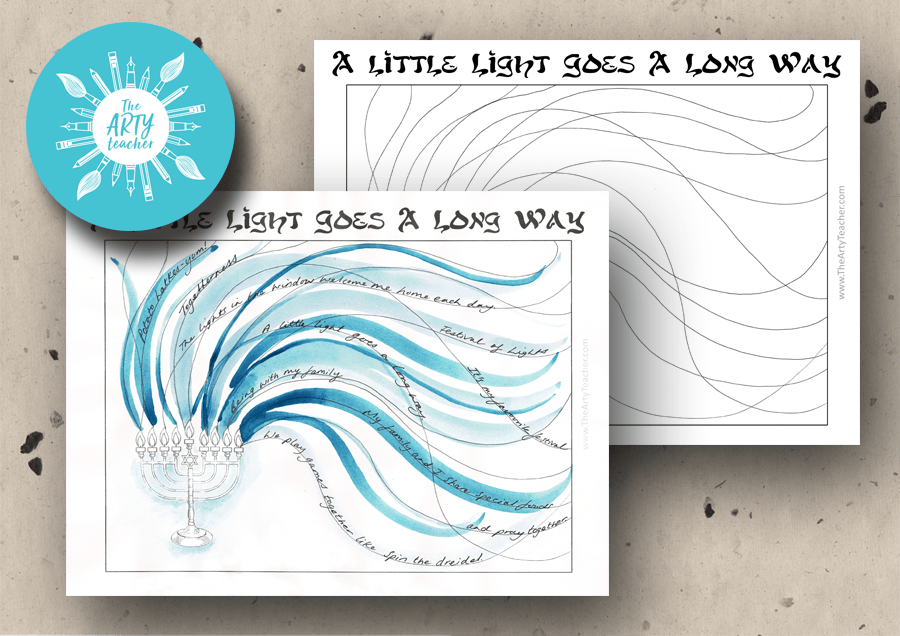 Hanukkah Menorah Art Activity - The Arty Teacher