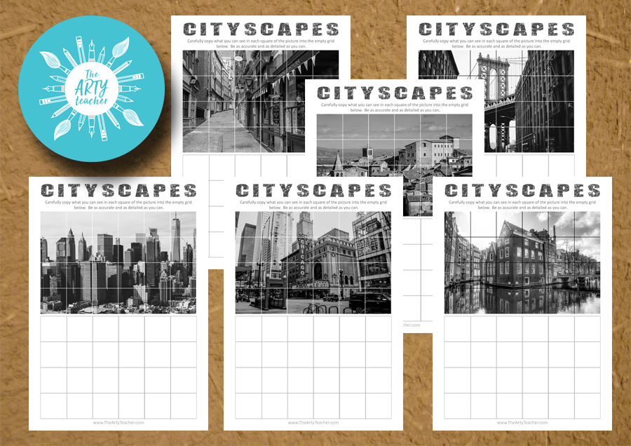 Cityscape Grid Drawings - The Arty Teacher