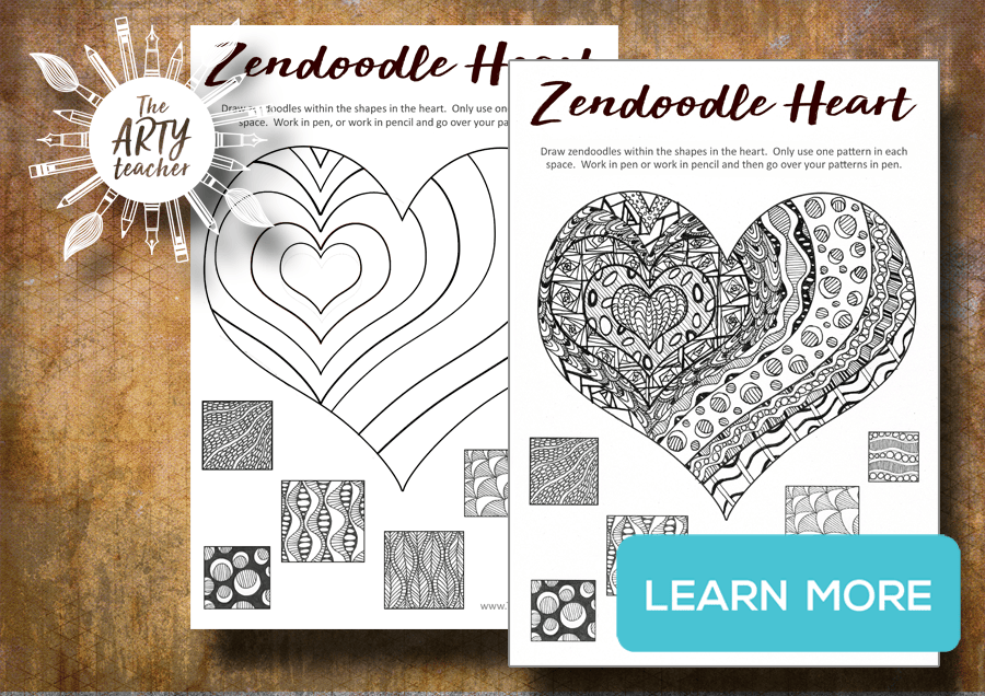 Zendoodle Art Lessons - Teach Zentangles - The Arty Teacher