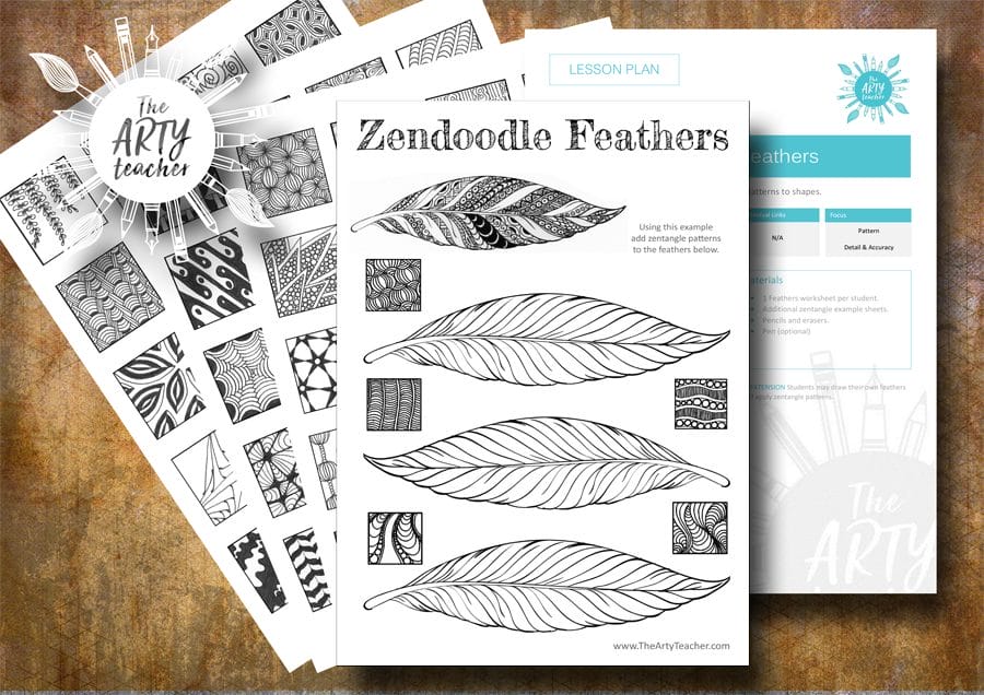Zentangle Feather Patterns Step By Step