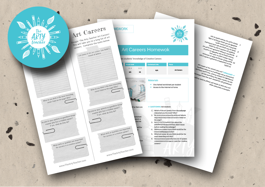 Creative Careers Research Homework - The Arty Teacher
