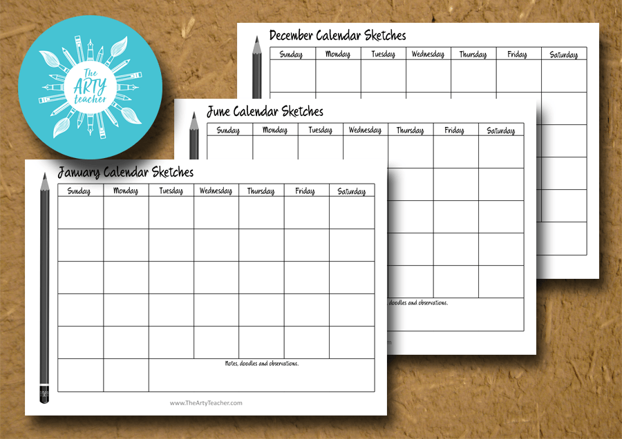 Calendar Sketches - The Arty Teacher