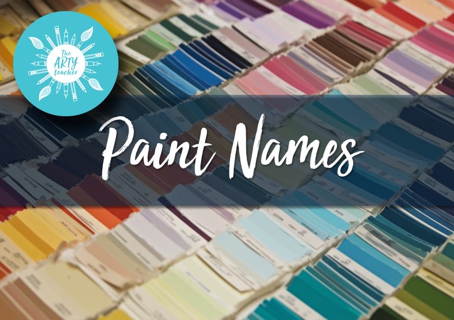 Paint Names Starter Activity - The Arty Teacher