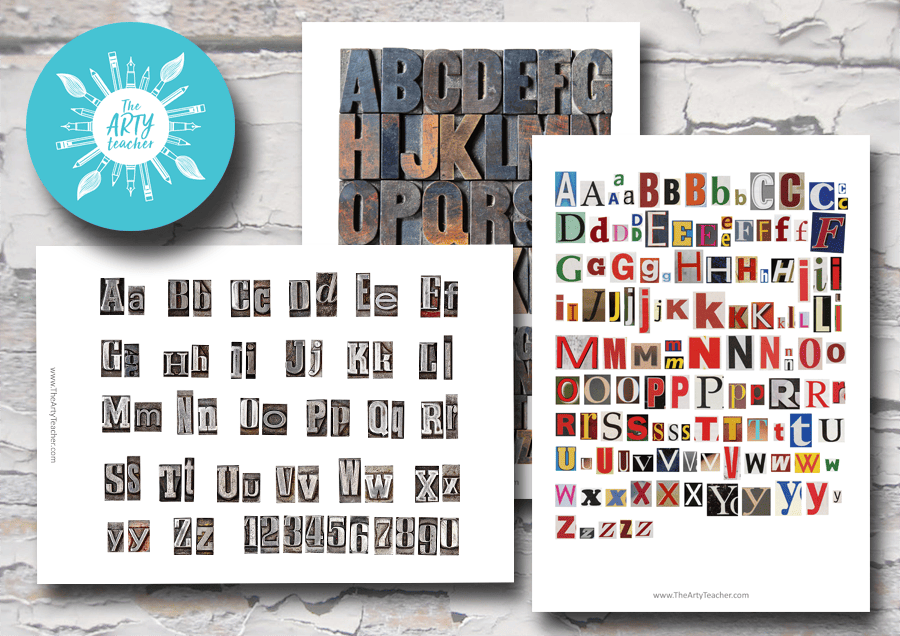 Alphabet Lettering for Collage - The Arty Teacher