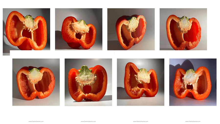 Drawing Peppers on a Distressed Surface - The Arty Teacher