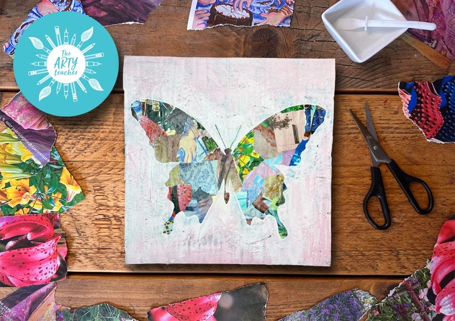Beautiful Butterflies Negative Space - The Arty Teacher
