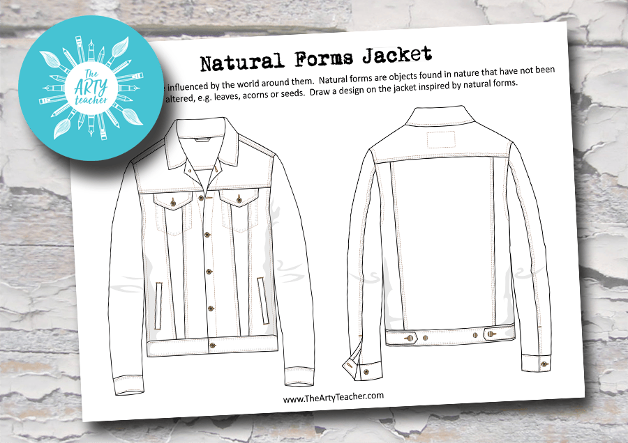 Natural Forms Jacket - Fashion Design Sub Lesson - The Arty Teacher